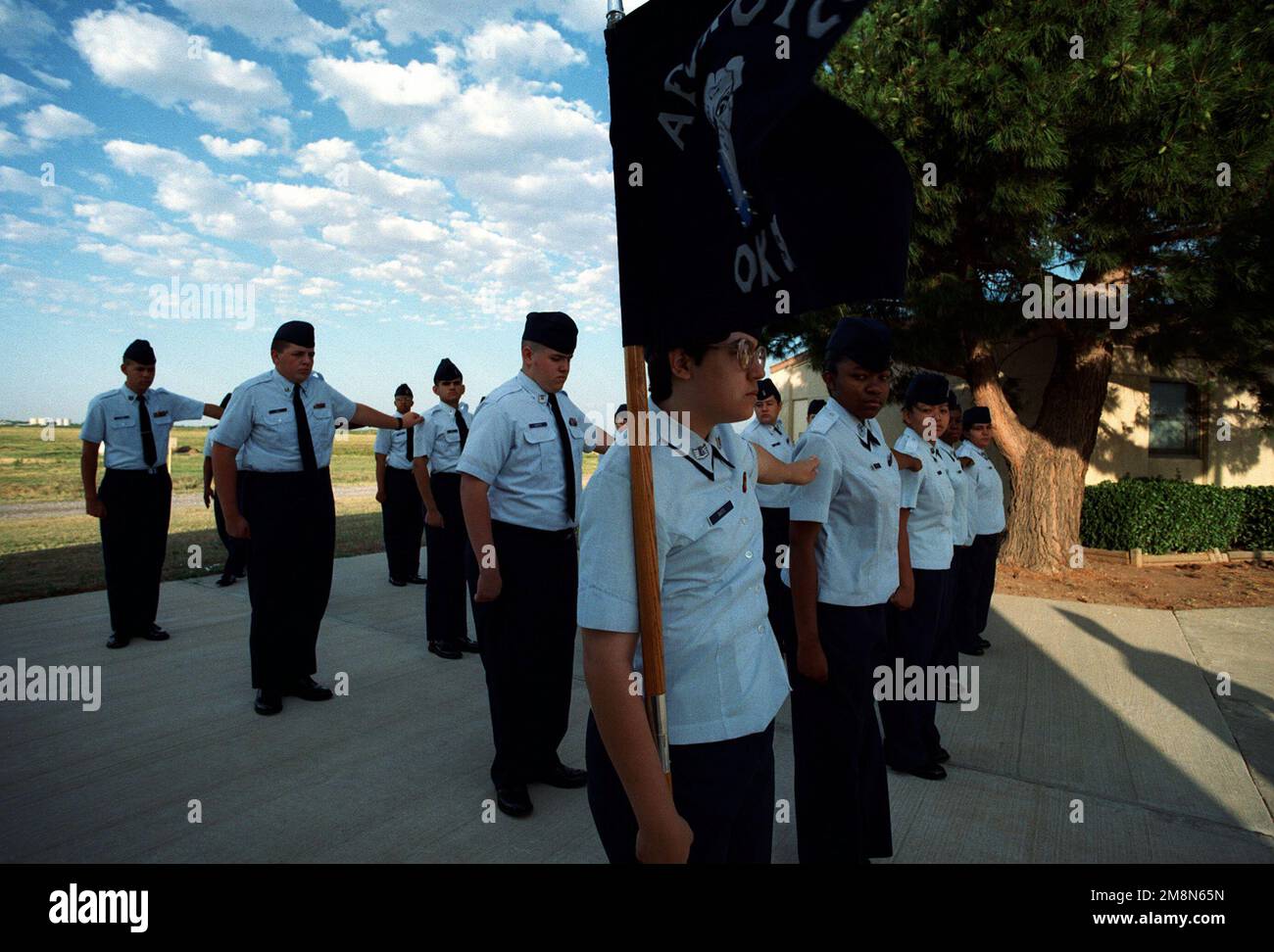 Students from the Altus High School, Air Force Junior Reserve Officer ...