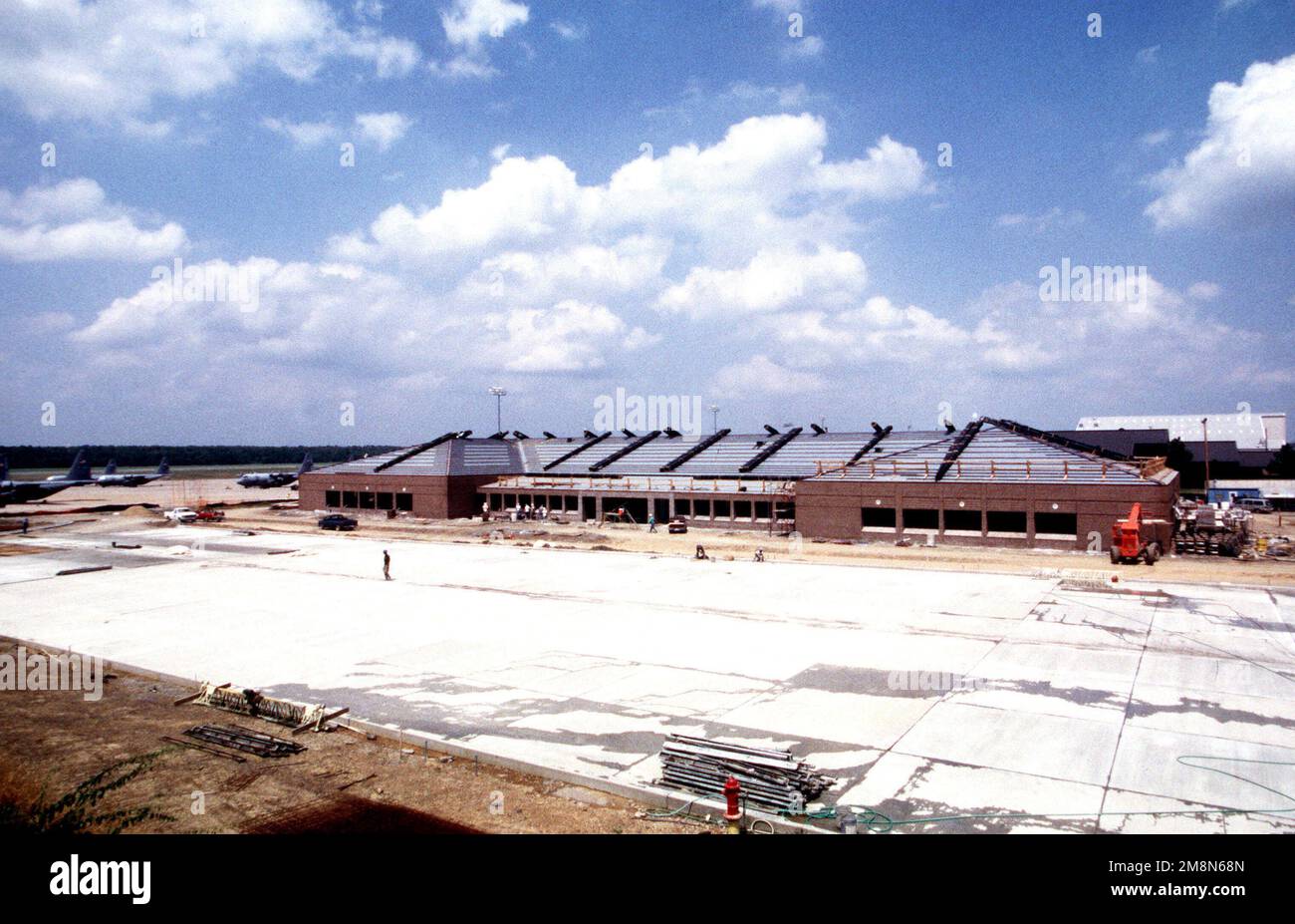 Shot of the 50th Airlift Squadron Operations new office building under ...