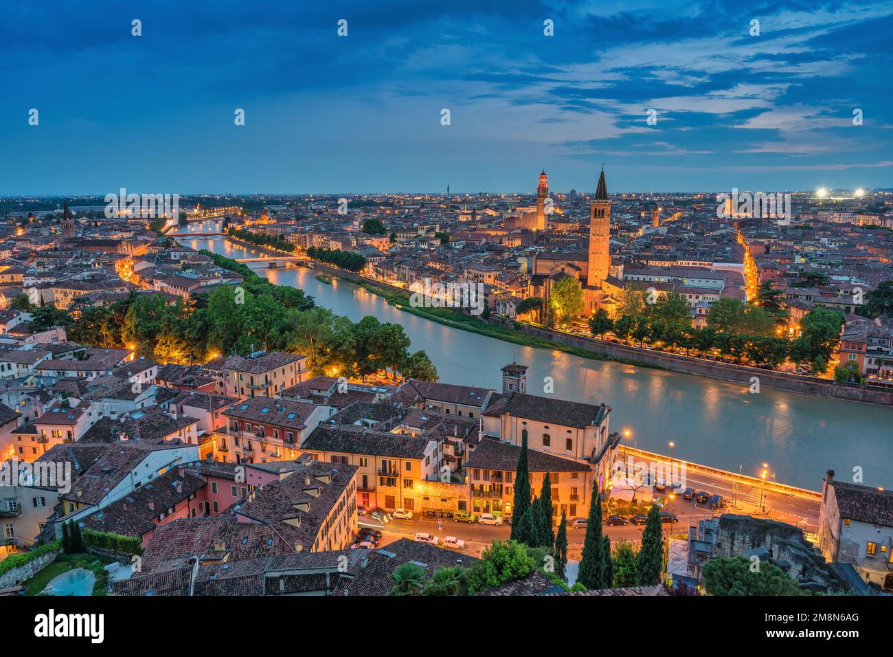 High angle view night cityscape hi-res stock photography and images - Alamy
