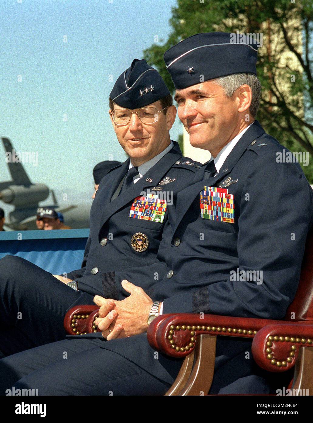 Medium shot, left front view, General Steven A. Roser, USAF, the new ...