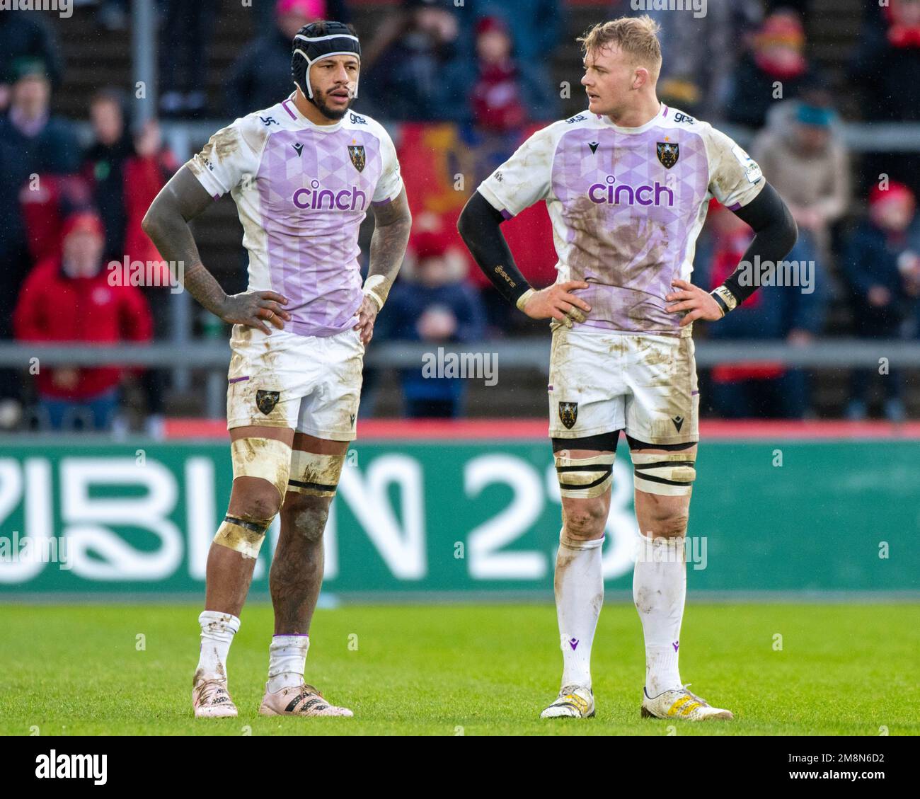 Limerick, Ireland. 15th Jan, 2023. Lukhan Salakaia-Loto of Northampton ...