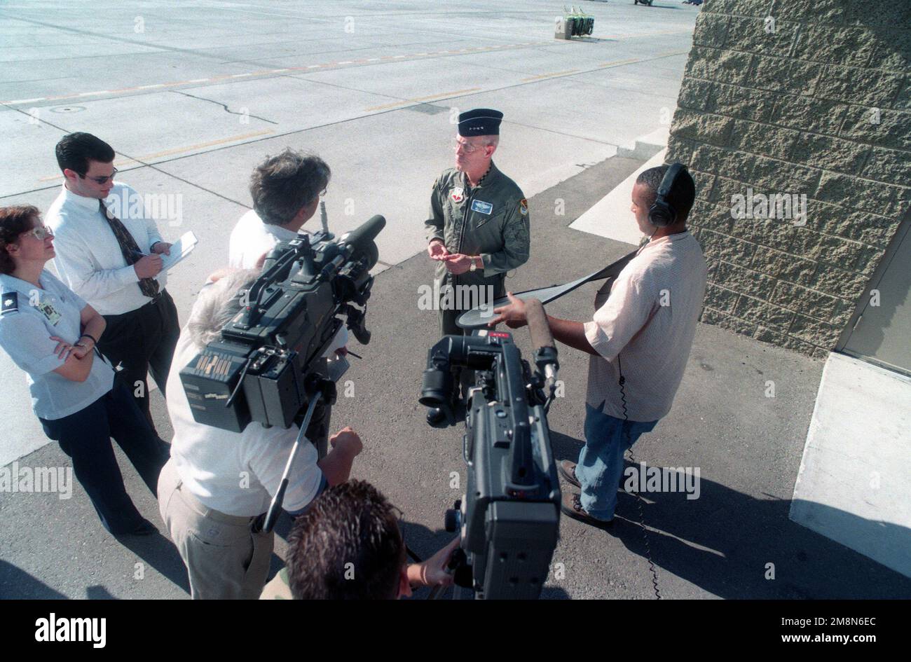 On the flightline of Nellis Air Force Base, US Air Force General ...