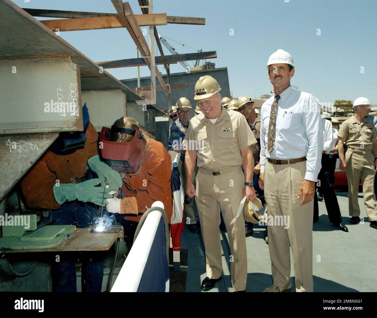 View of the official keel laying ceremony for the MSC (Military Sealift ...