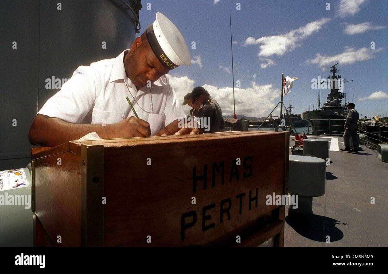 While standing the deck watch, Able SEAMAN (Boatswain's Mate) Jason ...