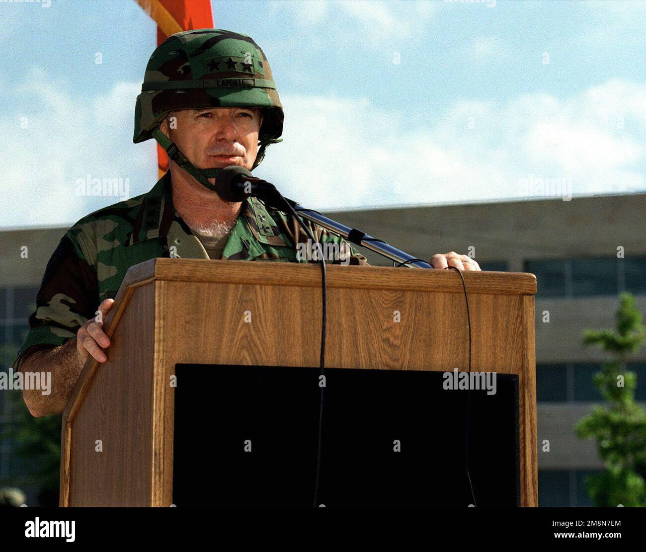 US Army Lieutenant General Leon J. LaPorte, incoming III Armored Corps ...