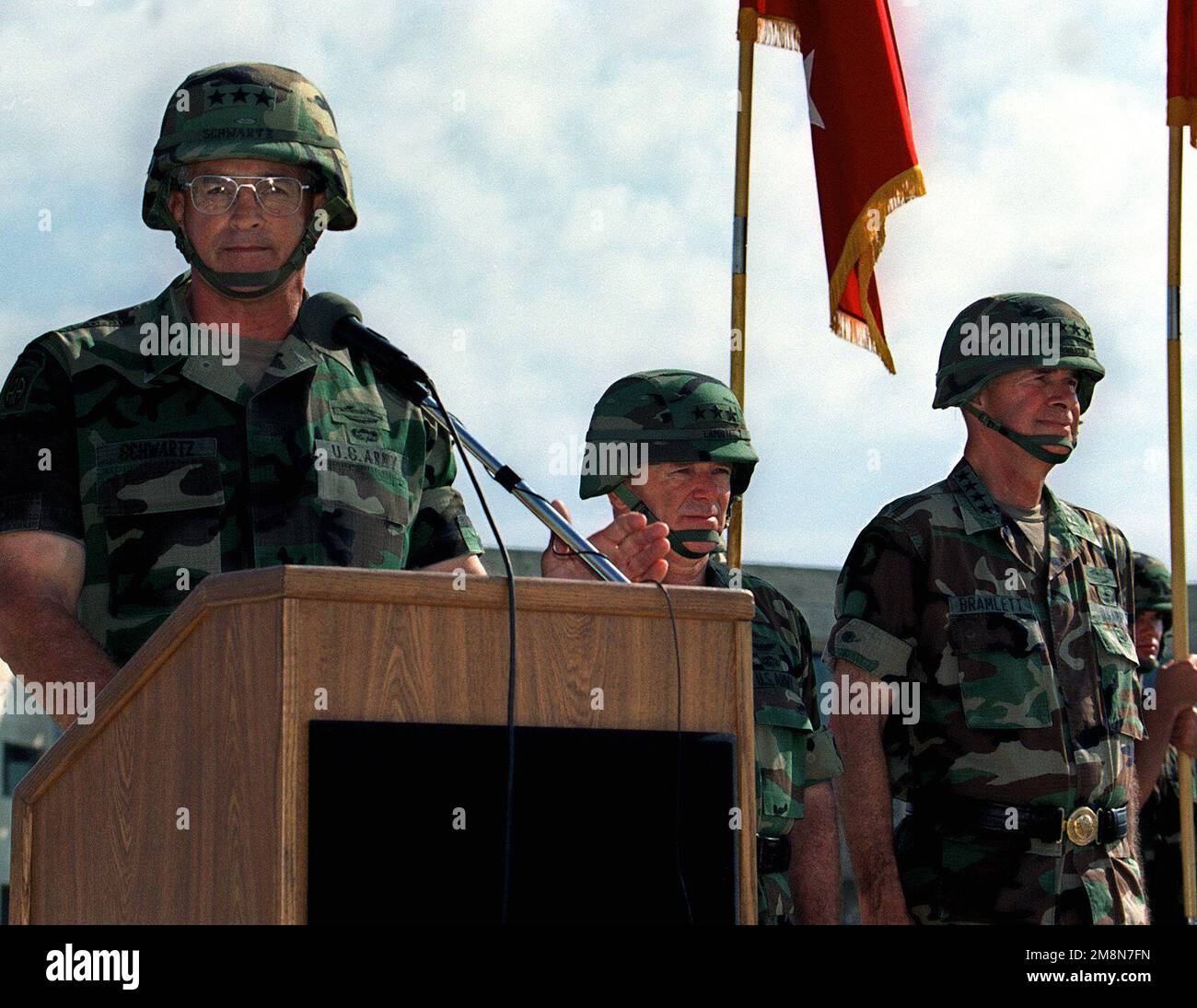 US Army Lieutenant General Thomas A. Schwartz, outgoing III Armored ...