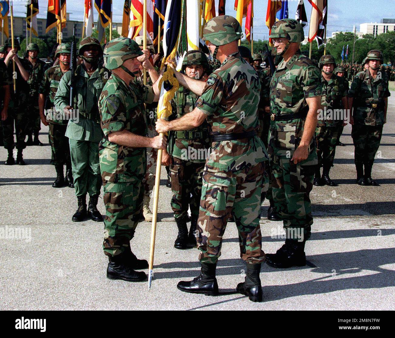 US Army General David Bramlett, Commander, Forces Command, passes the ...