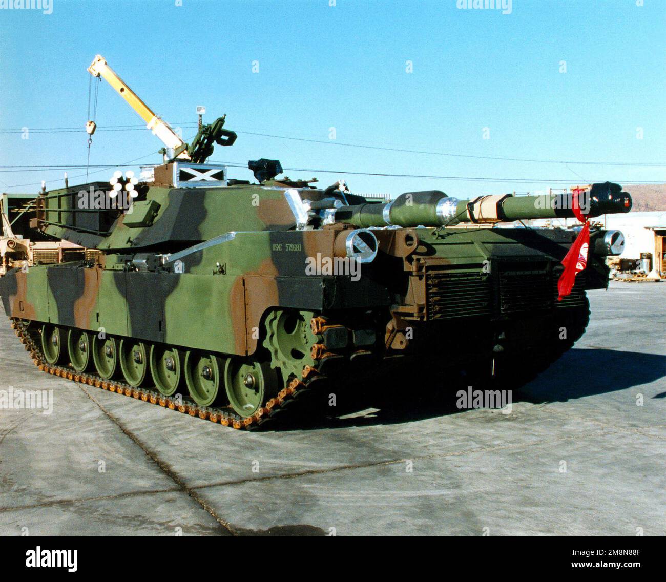 An M1A1 Abrams main battle tank, once rated in catastrophic condition ...