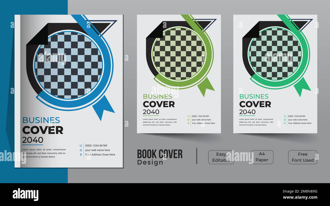 Corporate business book cover template design with Leaflet presentation ...