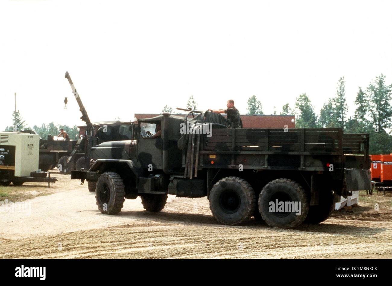 A North Carolina National Guard M923A1 (6x6) 5-ton cargo truck is ...