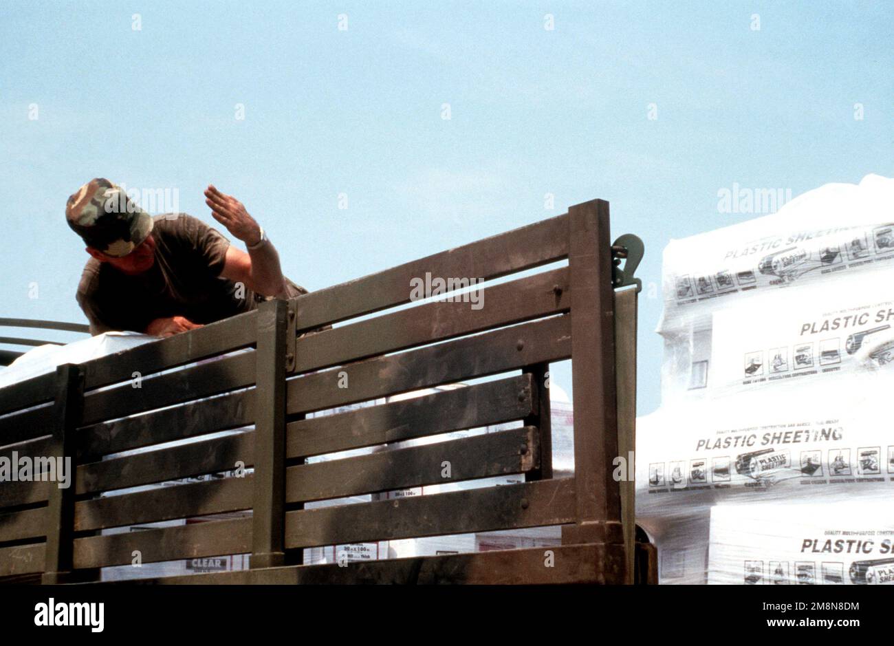 A member of the 230th Support Battalion, North Carolina Army National ...