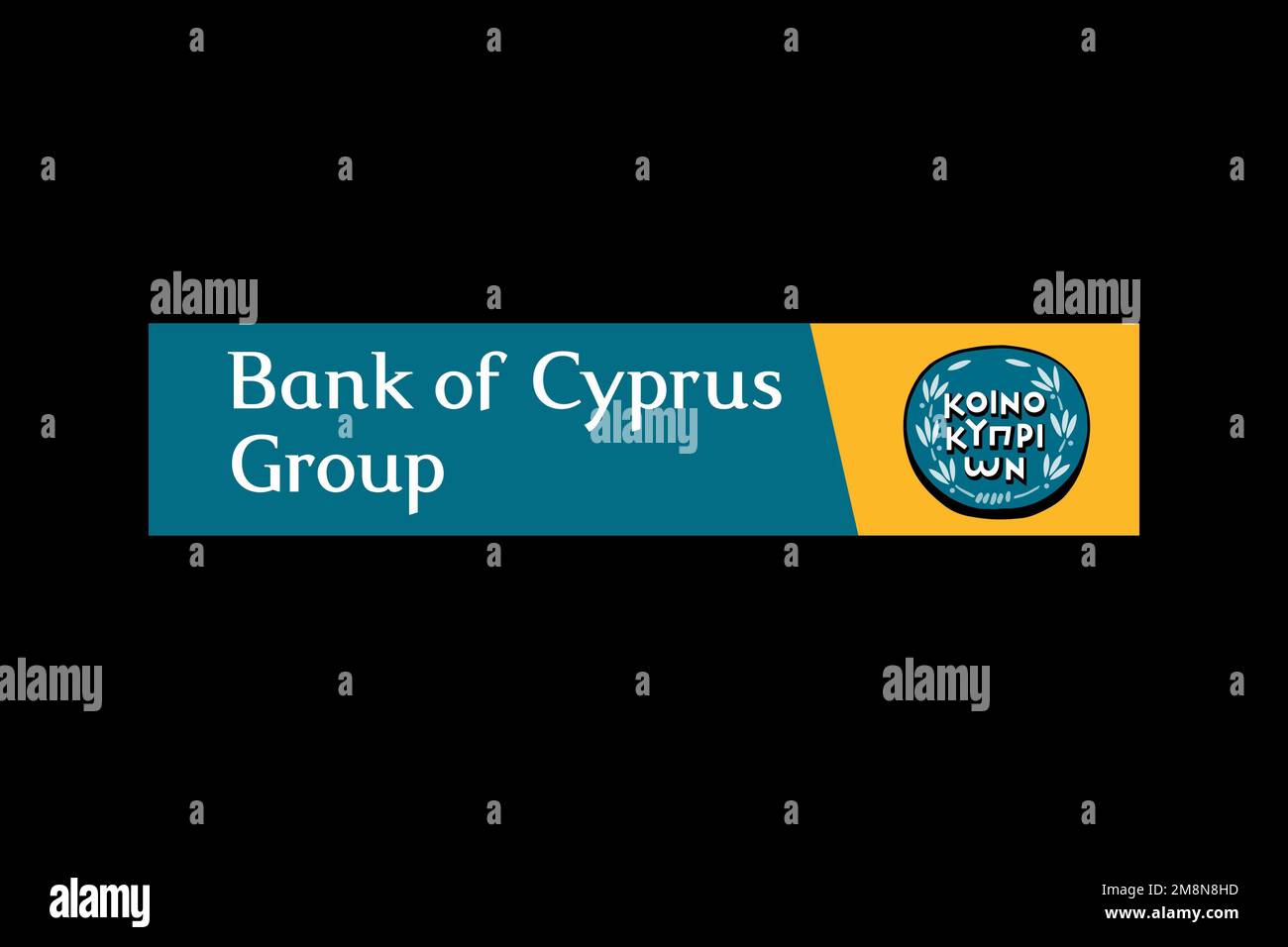 Bank of Cyprus, Logo, Black background Stock Photo - Alamy