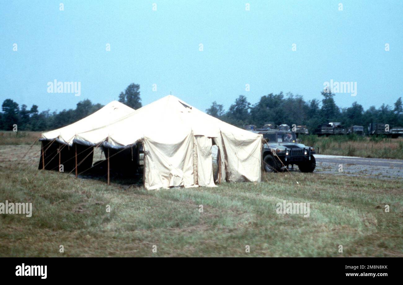 A view of the Command Post Tent for the North Carolina Army National ...