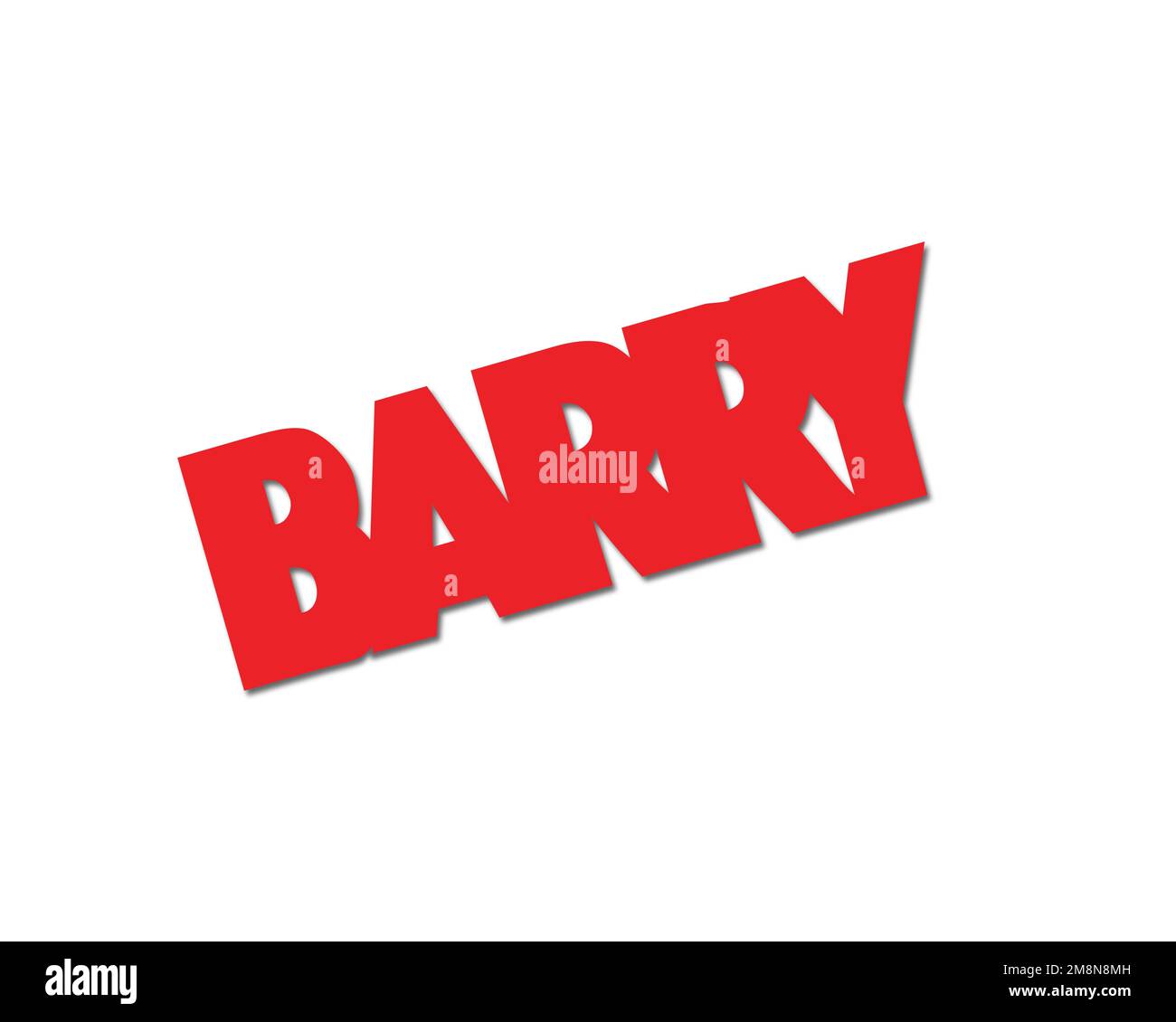 Barry TV series, rotated logo, white background Stock Photo - Alamy