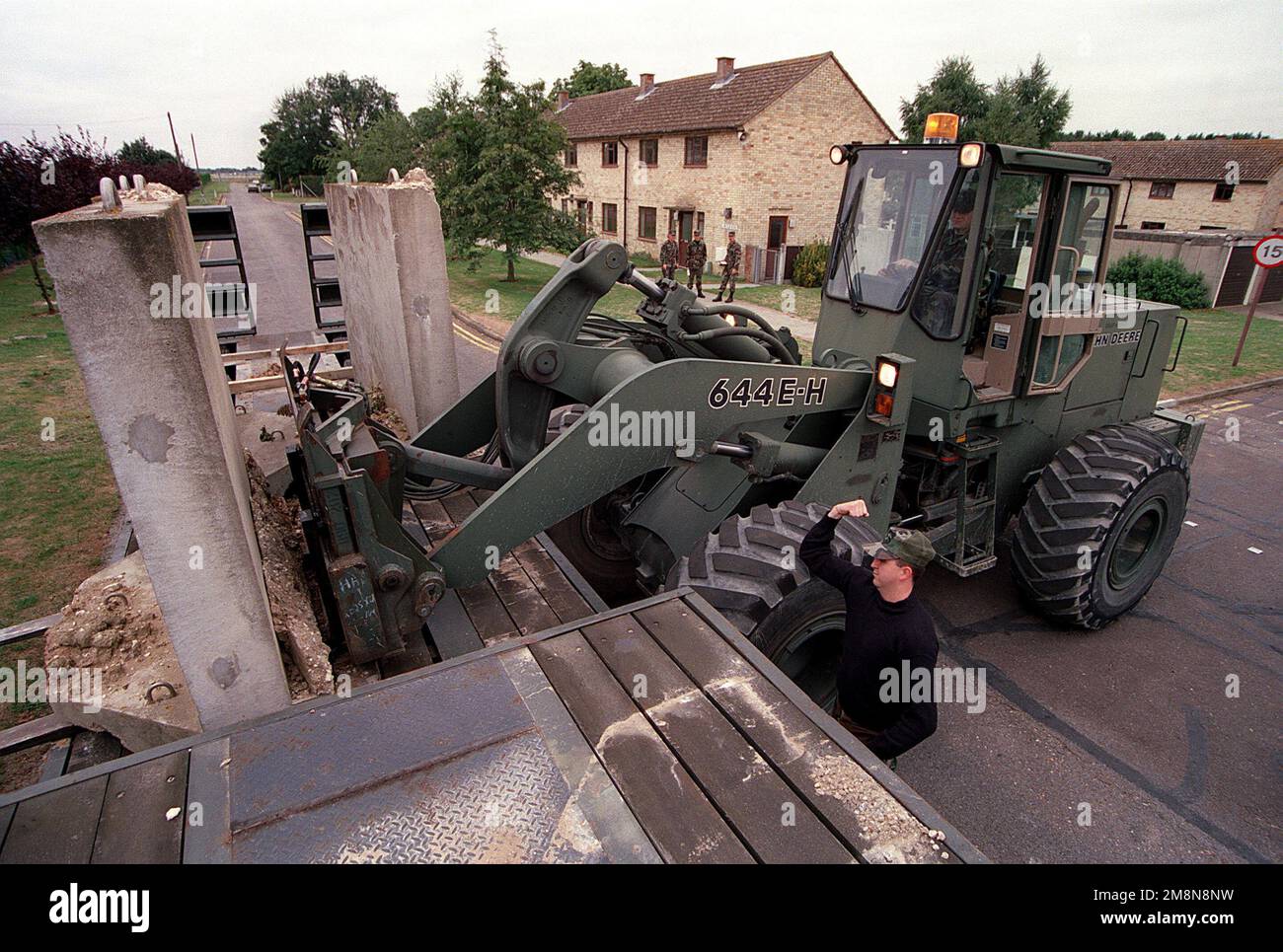 Suffolk County, England. A USAF AIRMAN from the 100th Civil Engineering ...