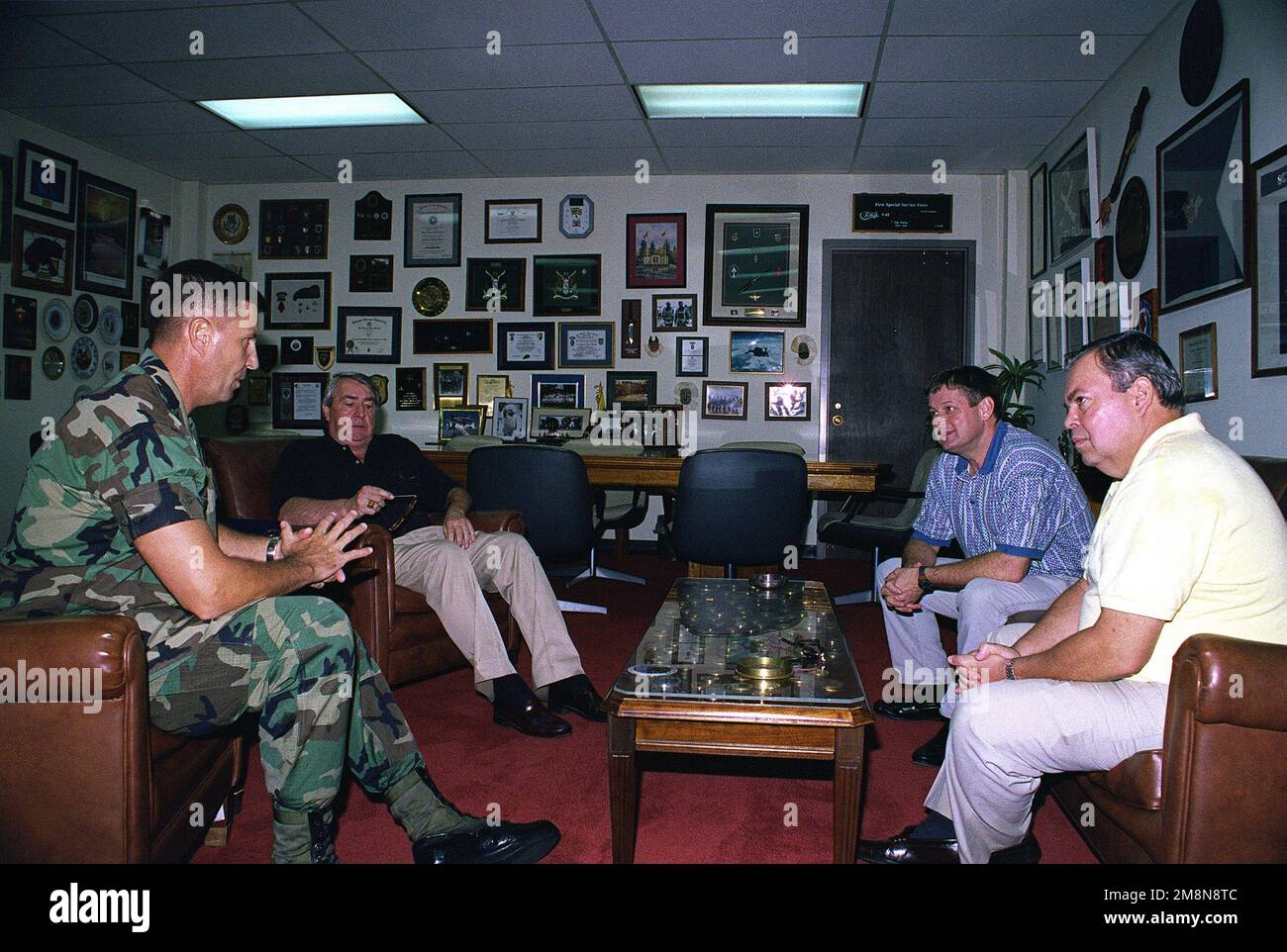 MGEN Philip R. Kensinger, Jr. (left), Commander, U.S. Army South, meet ...