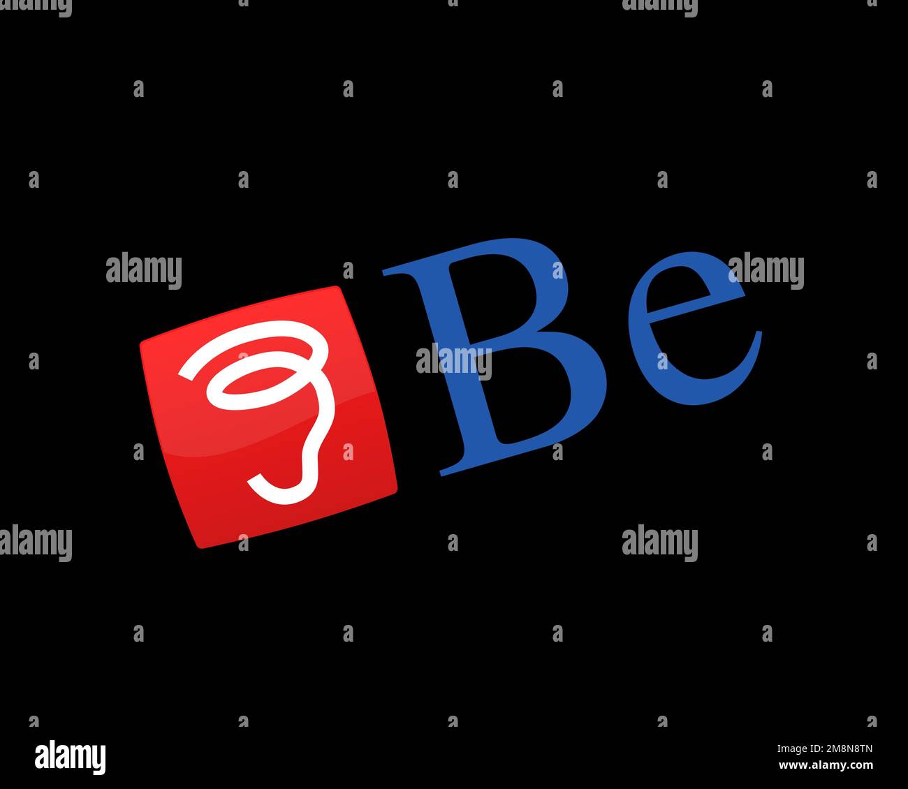 Be Inc. rotated logo, black background Stock Photo - Alamy