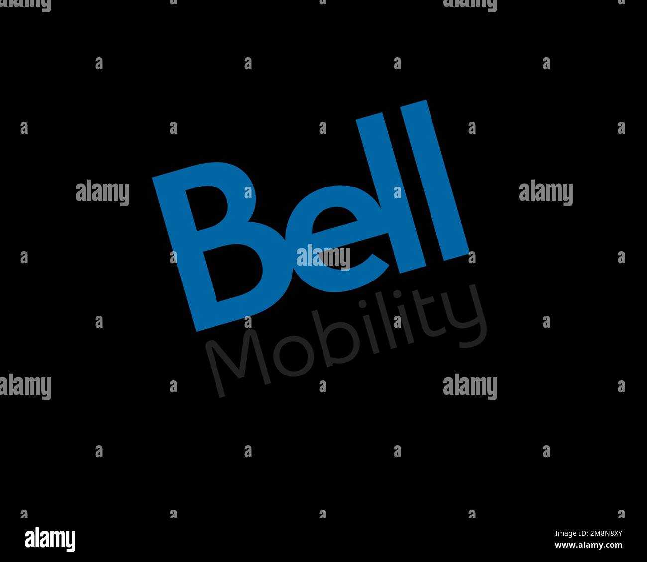 Bell Mobility, rotated logo, black background Stock Photo - Alamy