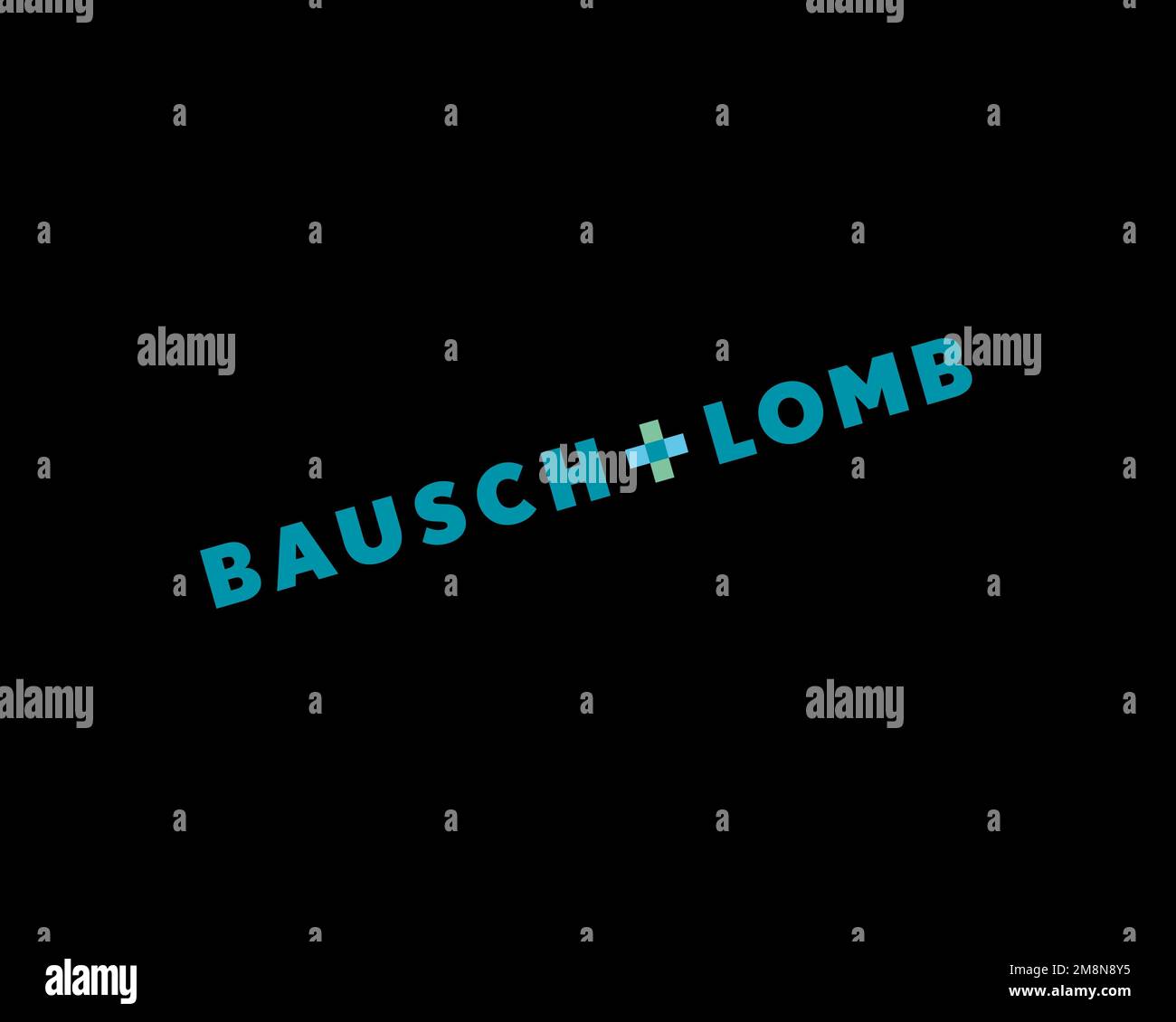 Bausch & Lomb, rotated logo, black background Stock Photo - Alamy