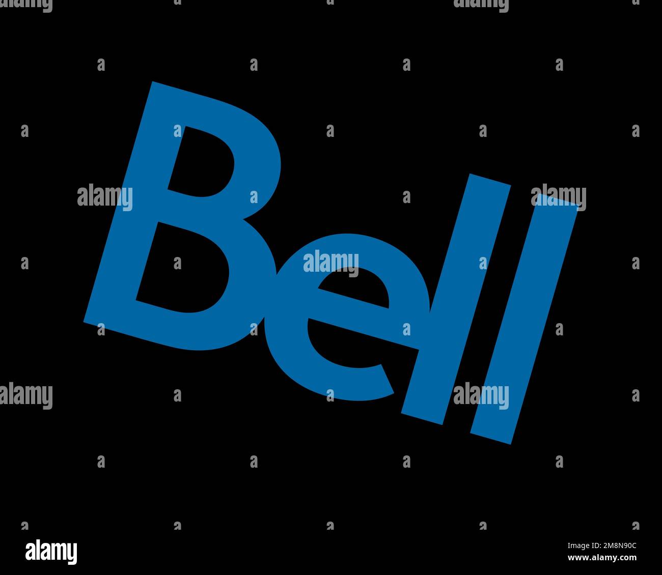 Bell TV, rotated logo, black background B Stock Photo - Alamy