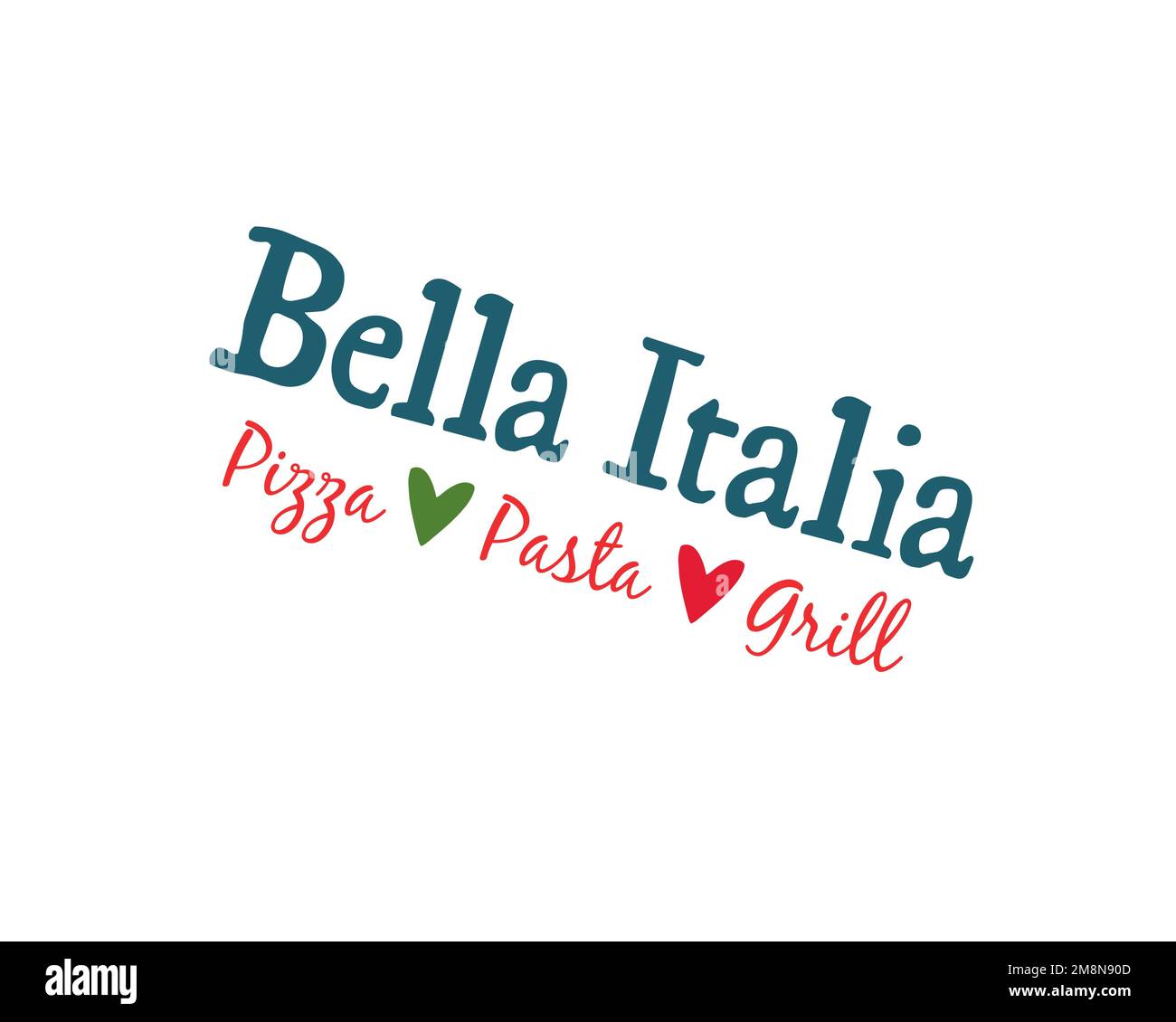 Bella Italia, rotated logo, white background B Stock Photo - Alamy