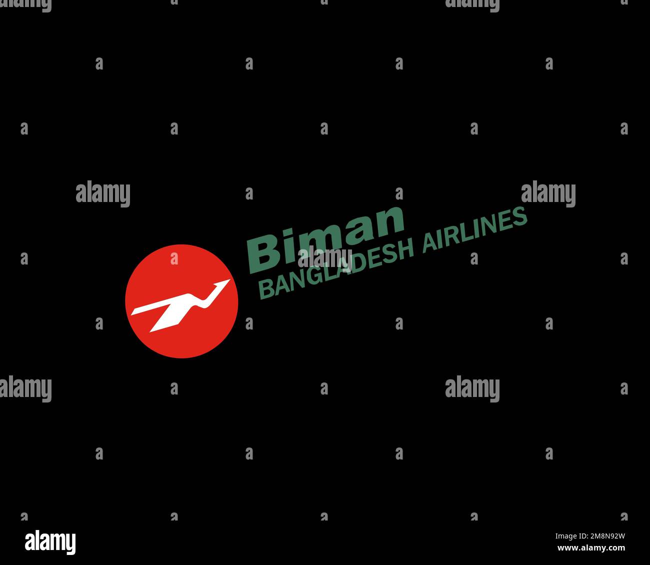 Biman Bangladesh Airline, rotated logo, black background Stock Photo ...