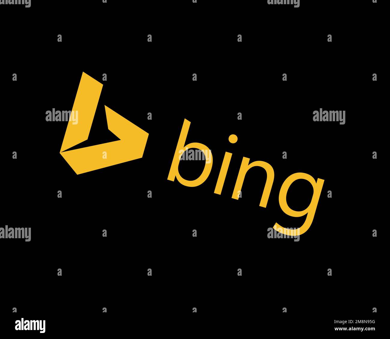 Bing Maps Platform, rotated logo, black background B Stock Photo - Alamy