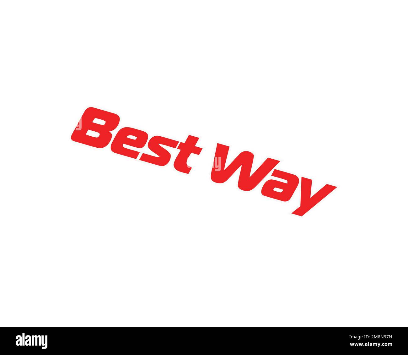 Best Way, rotated logo, white background B Stock Photo - Alamy