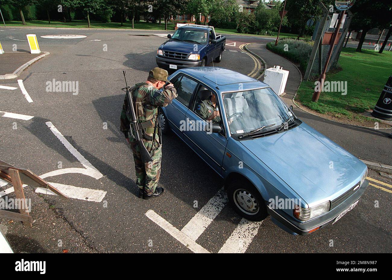Suffolk County, England. USAF STAFF Sergeant Danny Albert, a Security ...