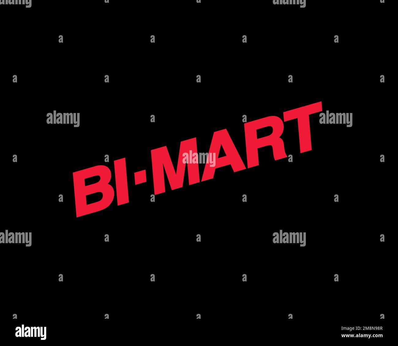 Bi Mart, rotated logo, black background Stock Photo - Alamy