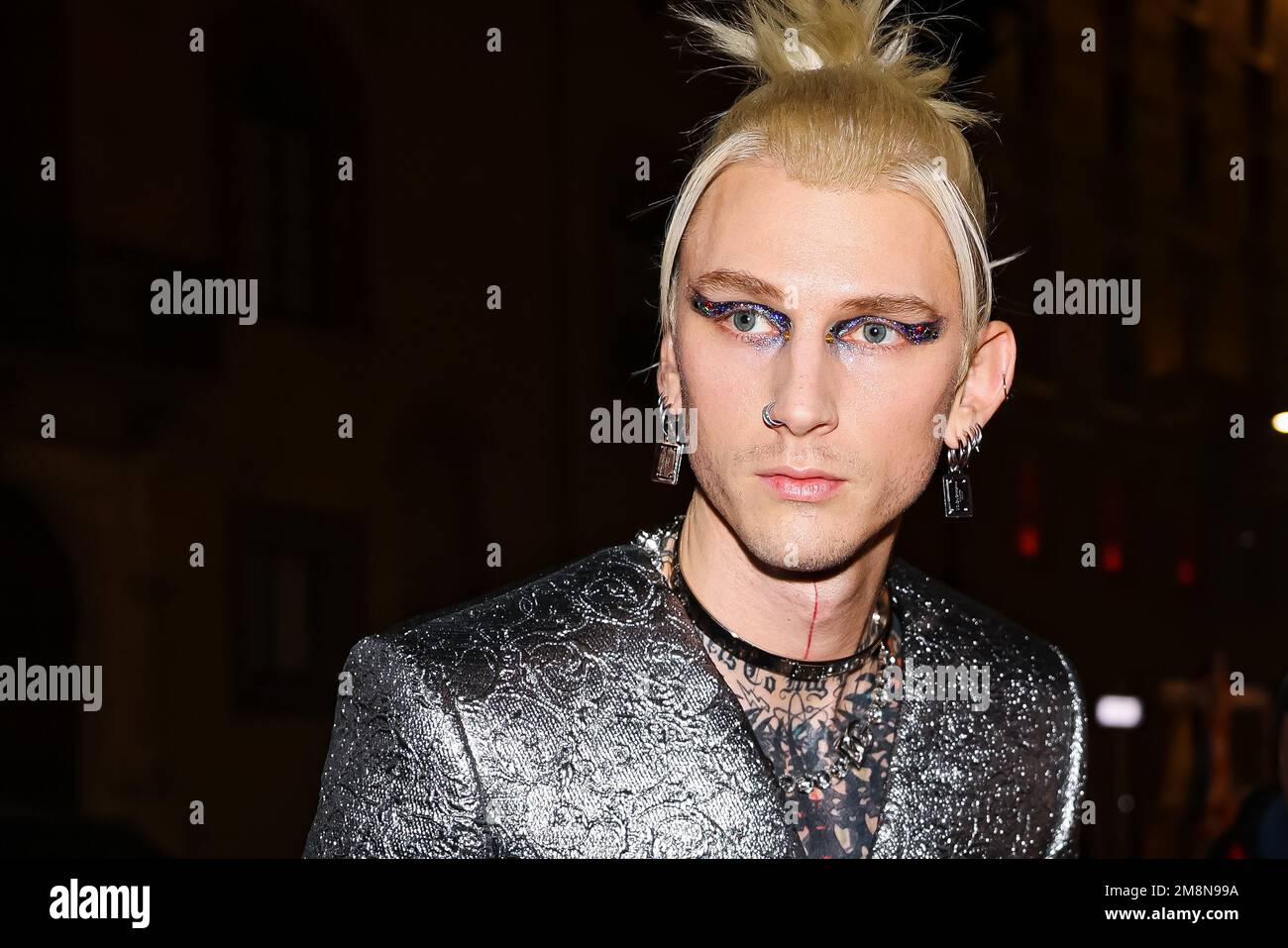 Milan, Italy. 14th Jan, 2023. American singer and actor Machine Gun ...