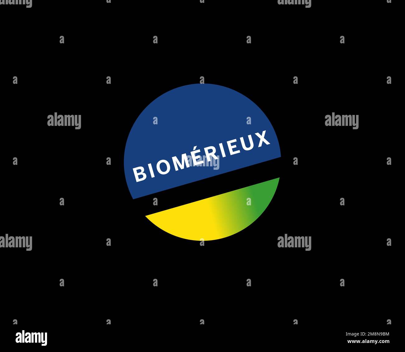 BioMerieux, rotated logo, black background Stock Photo - Alamy