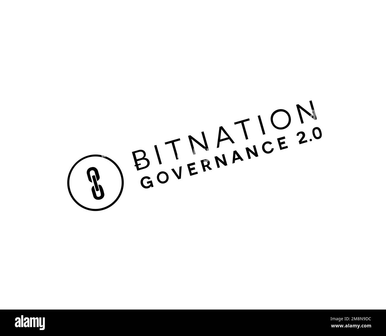 Bitnation, rotated logo, white background Stock Photo - Alamy