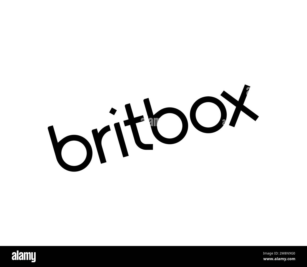 BritBox, rotated logo, white background Stock Photo - Alamy