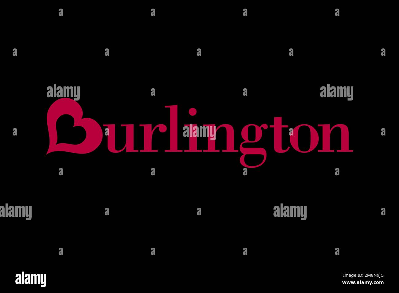 Burlington department store, Logo, Black background Stock Photo - Alamy