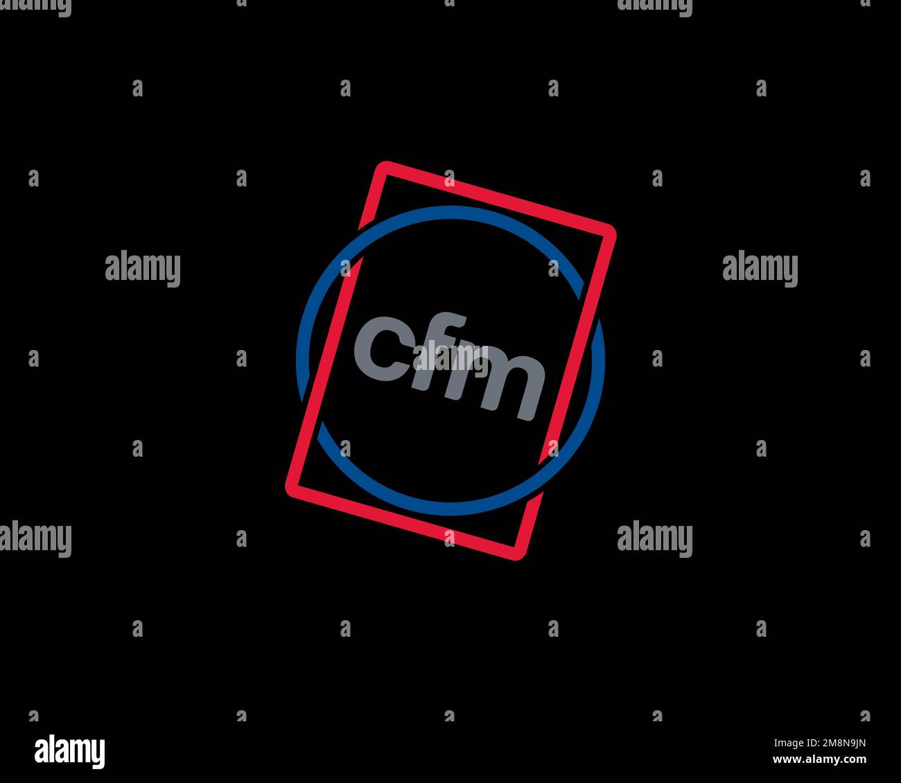 CFM International, rotated logo, black background B Stock Photo - Alamy