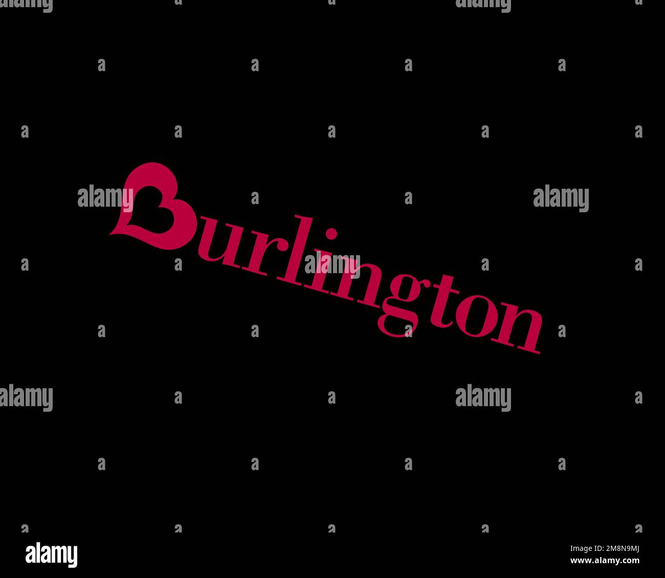 Burlington department store, rotated logo, black background B Stock ...