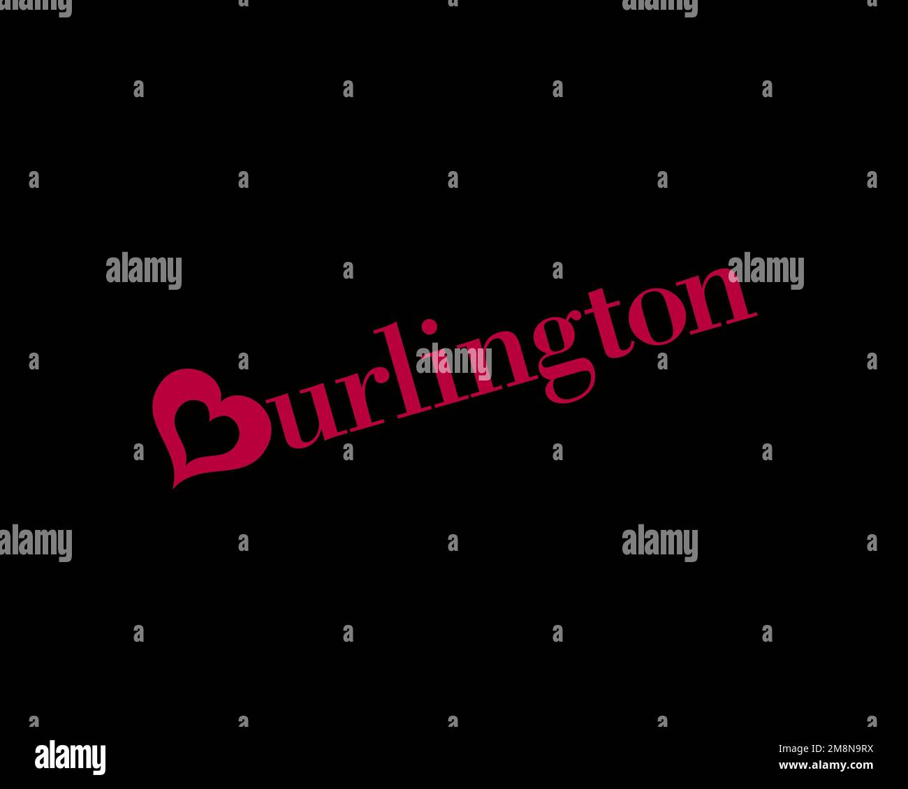 Burlington department store, rotated logo, black background Stock Photo ...
