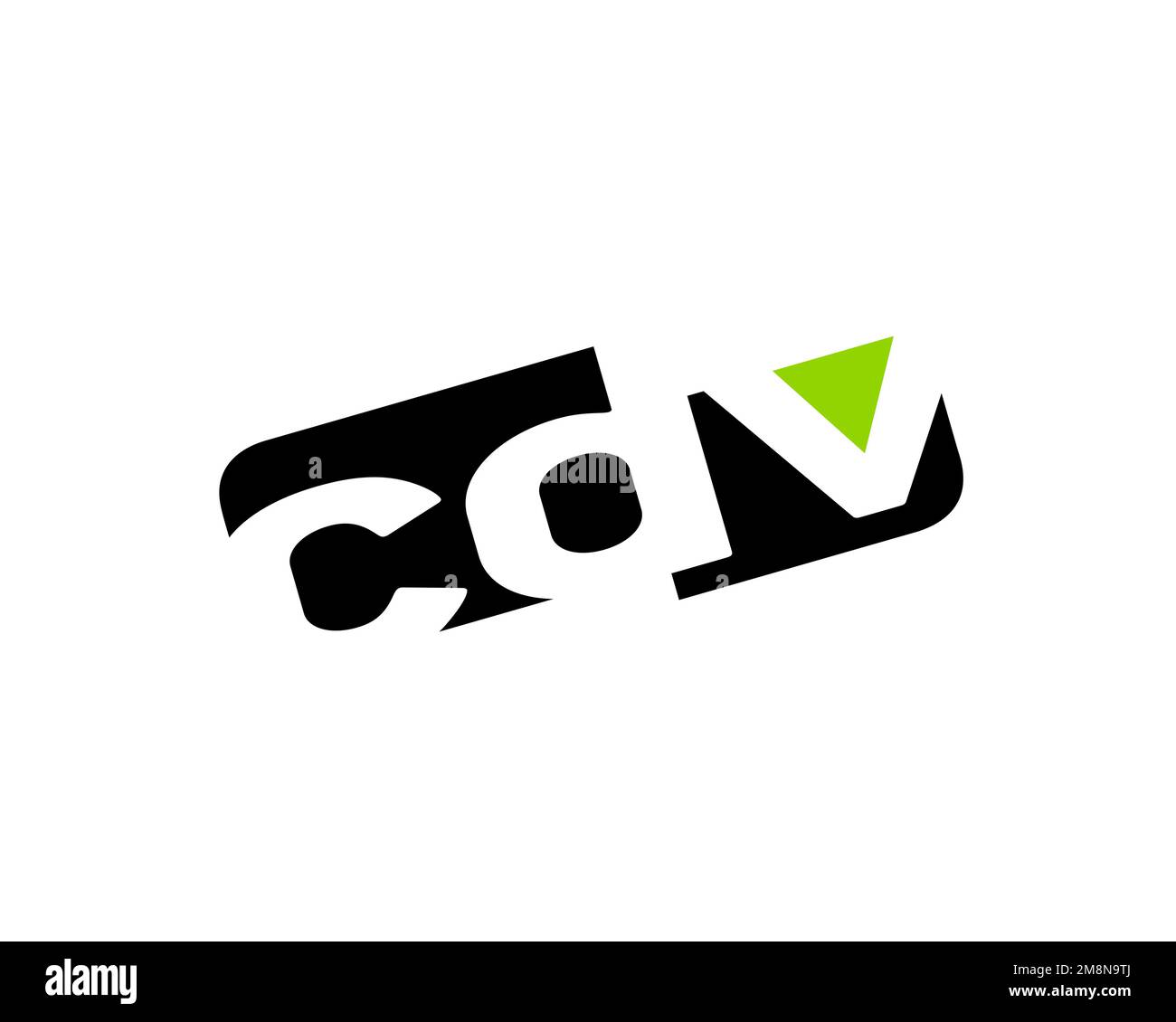 CDV Software, rotated logo, white background Stock Photo - Alamy
