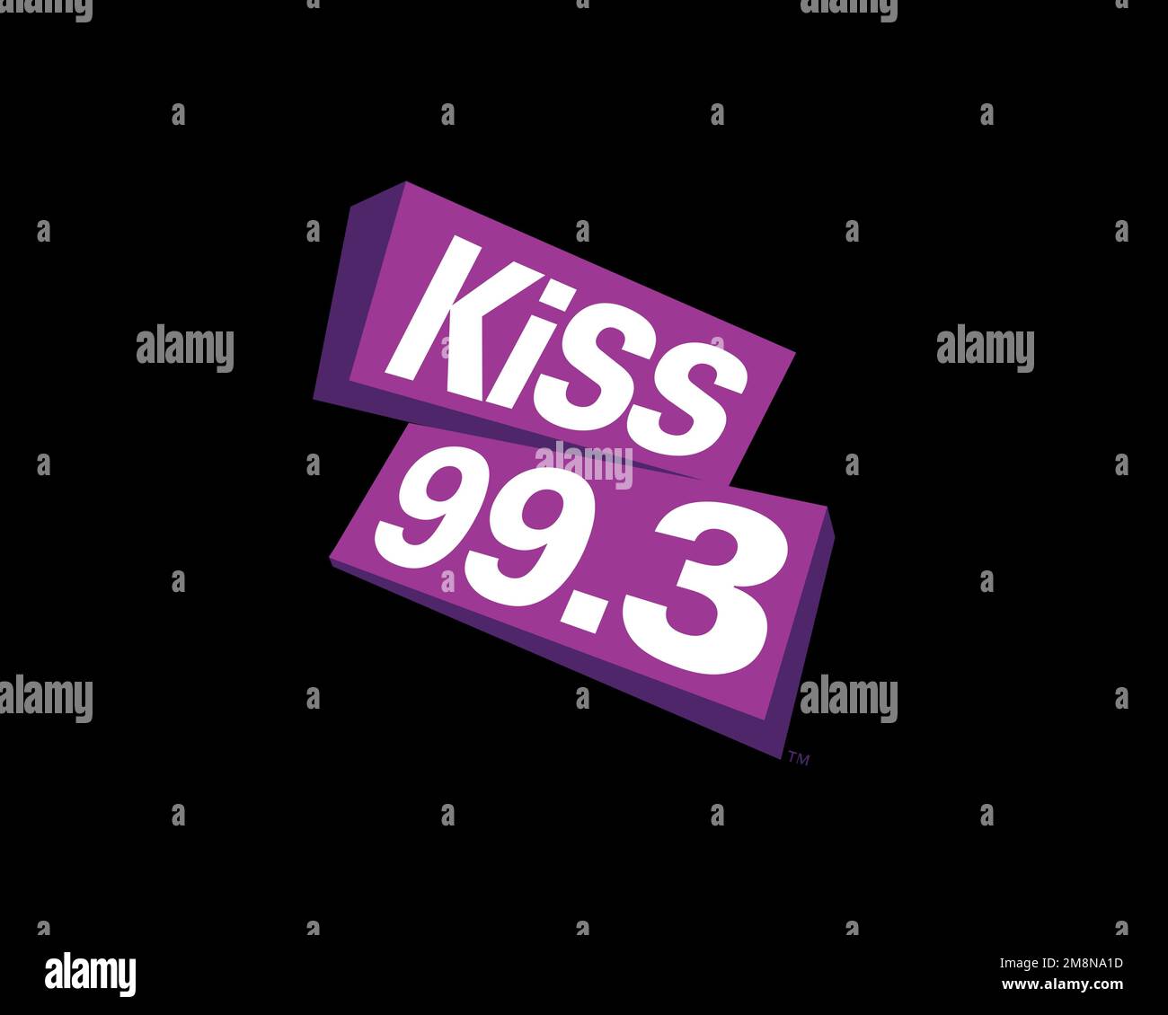 CKGB FM, rotated logo, black background B Stock Photo - Alamy