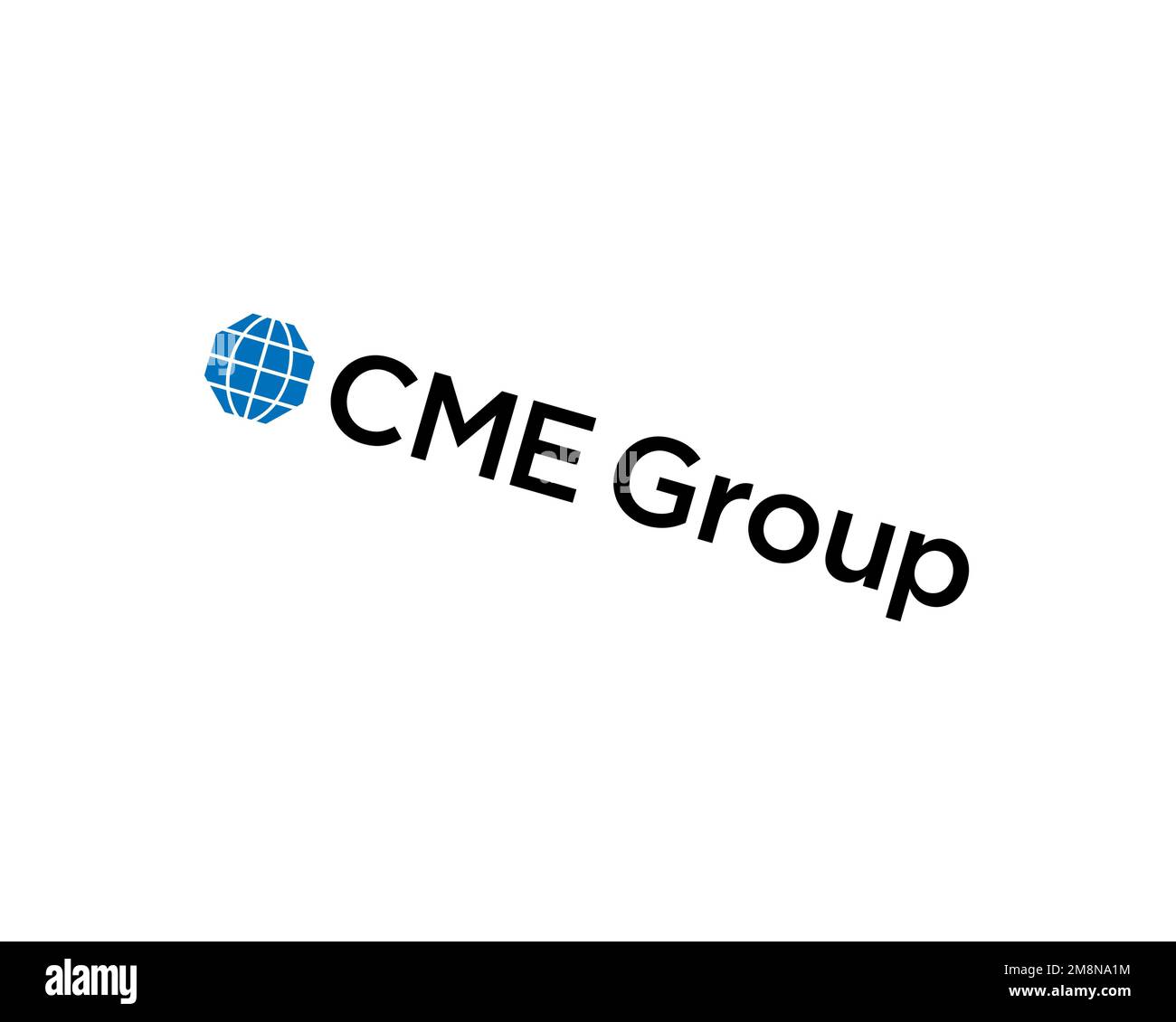 CME Group, rotated logo, white background B Stock Photo - Alamy