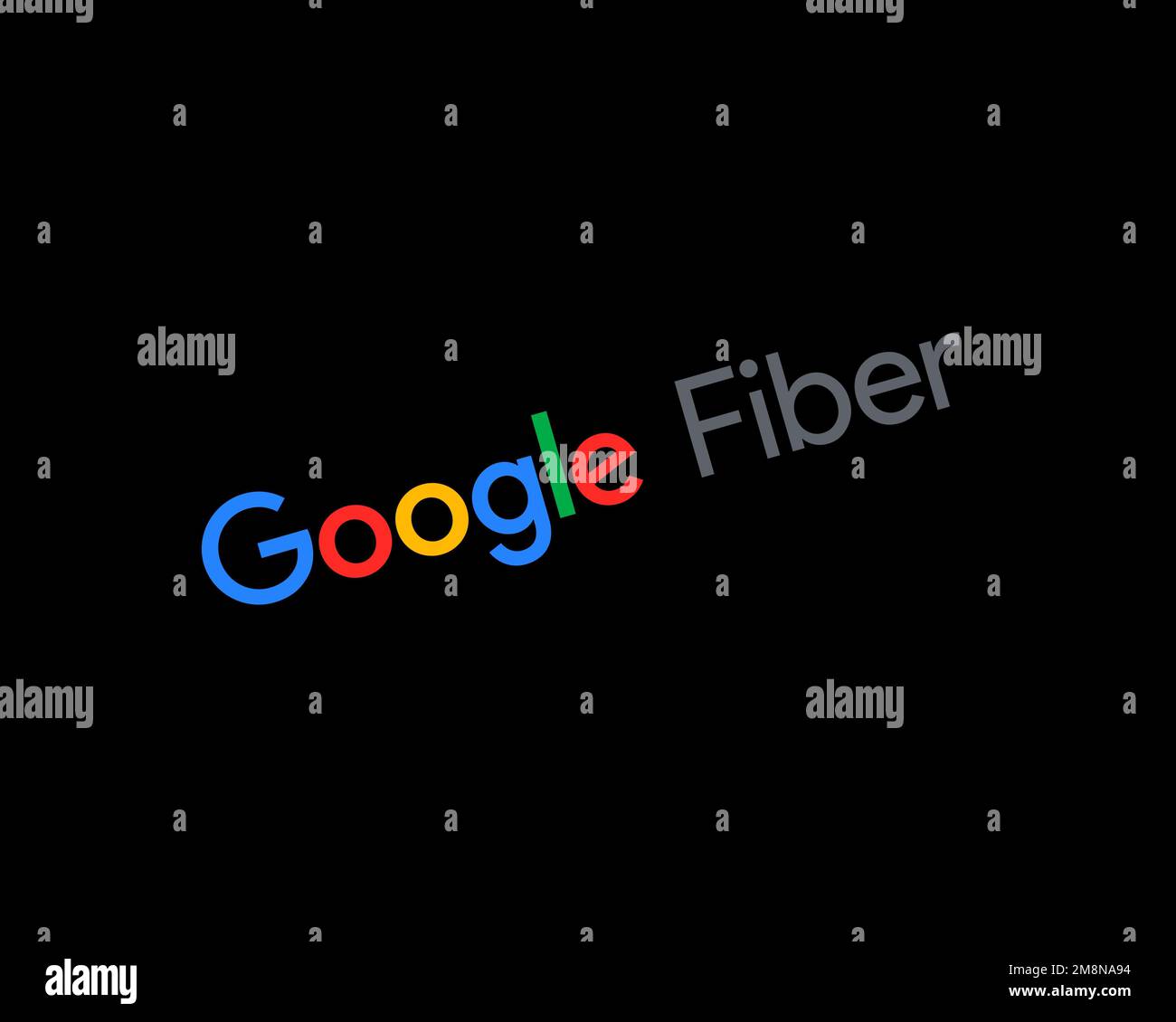 Google Fiber, rotated logo, black background Stock Photo - Alamy