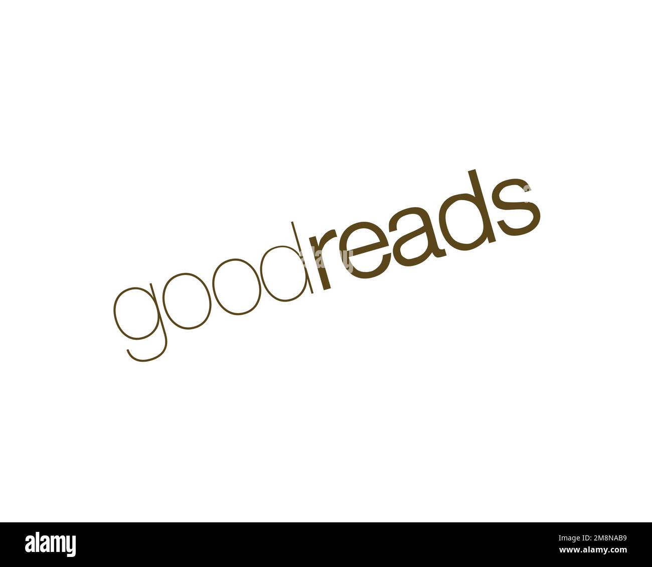 Goodreads, rotated logo, white background Stock Photo - Alamy