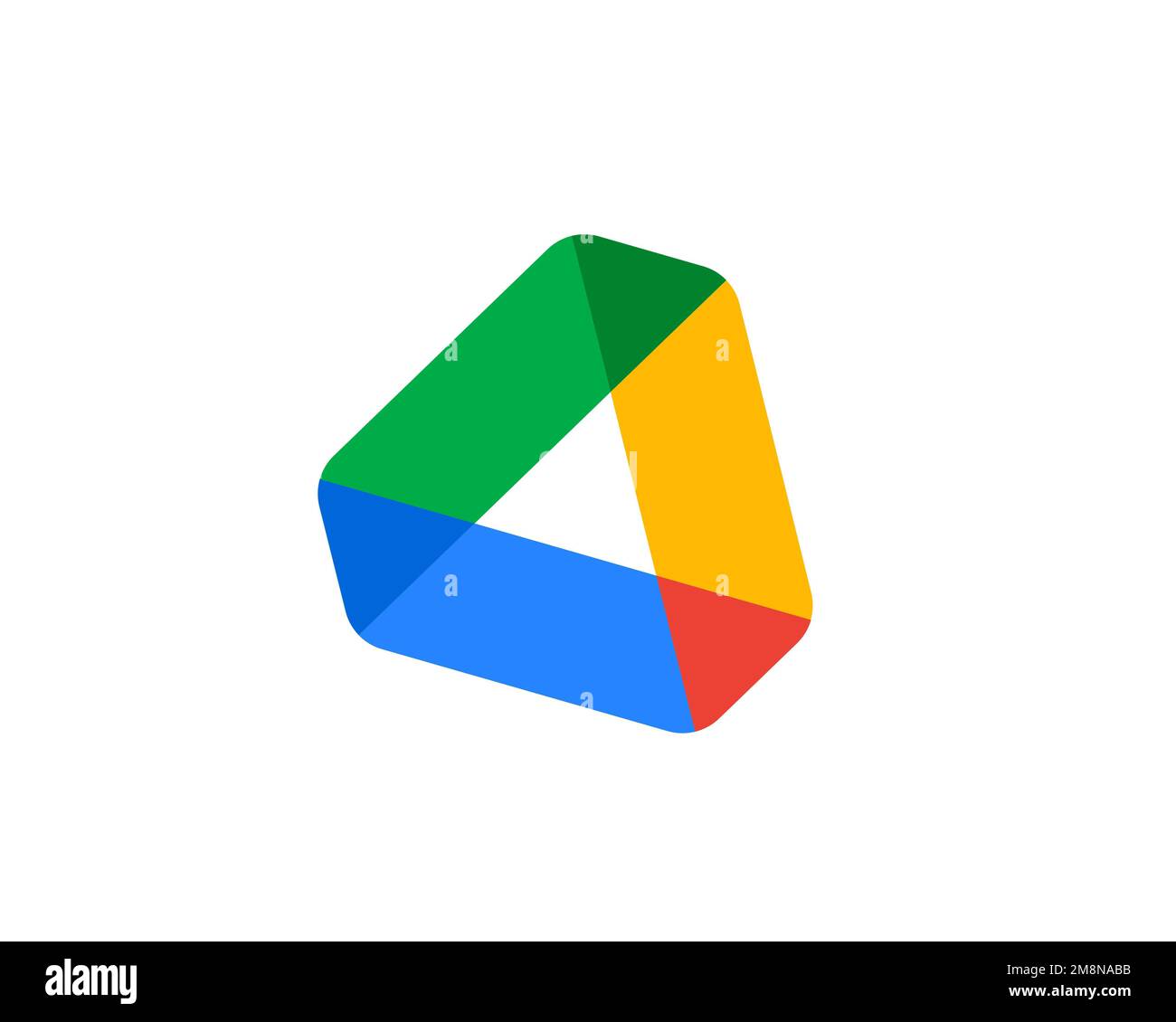 Google Drive, rotated logo, white background B Stock Photo - Alamy