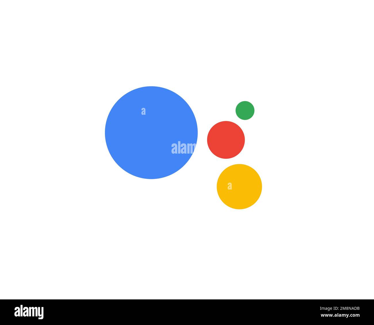 Google Assistant, rotated logo, white background Stock Photo - Alamy