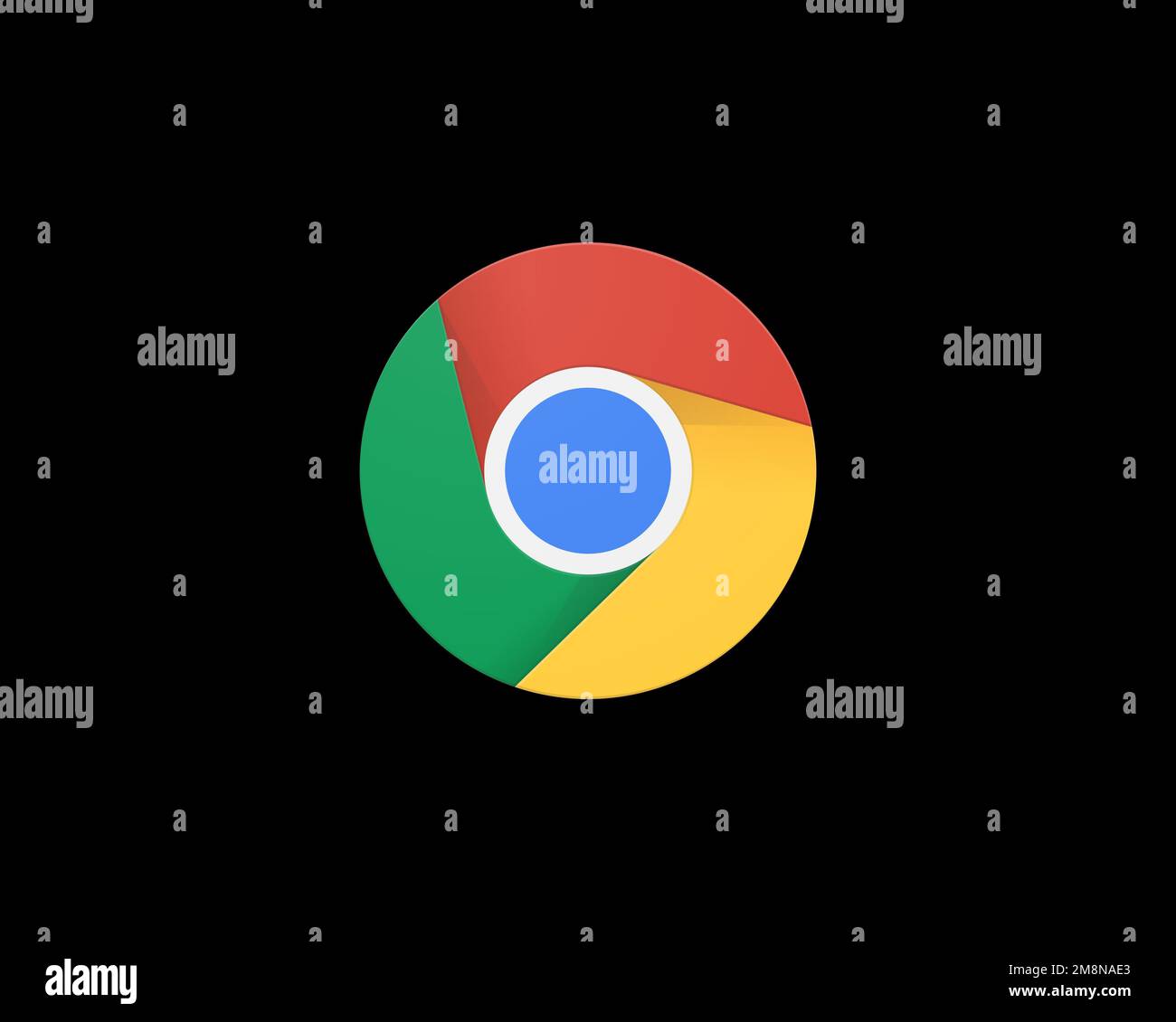 Google Chrome, rotated logo, black background B Stock Photo - Alamy