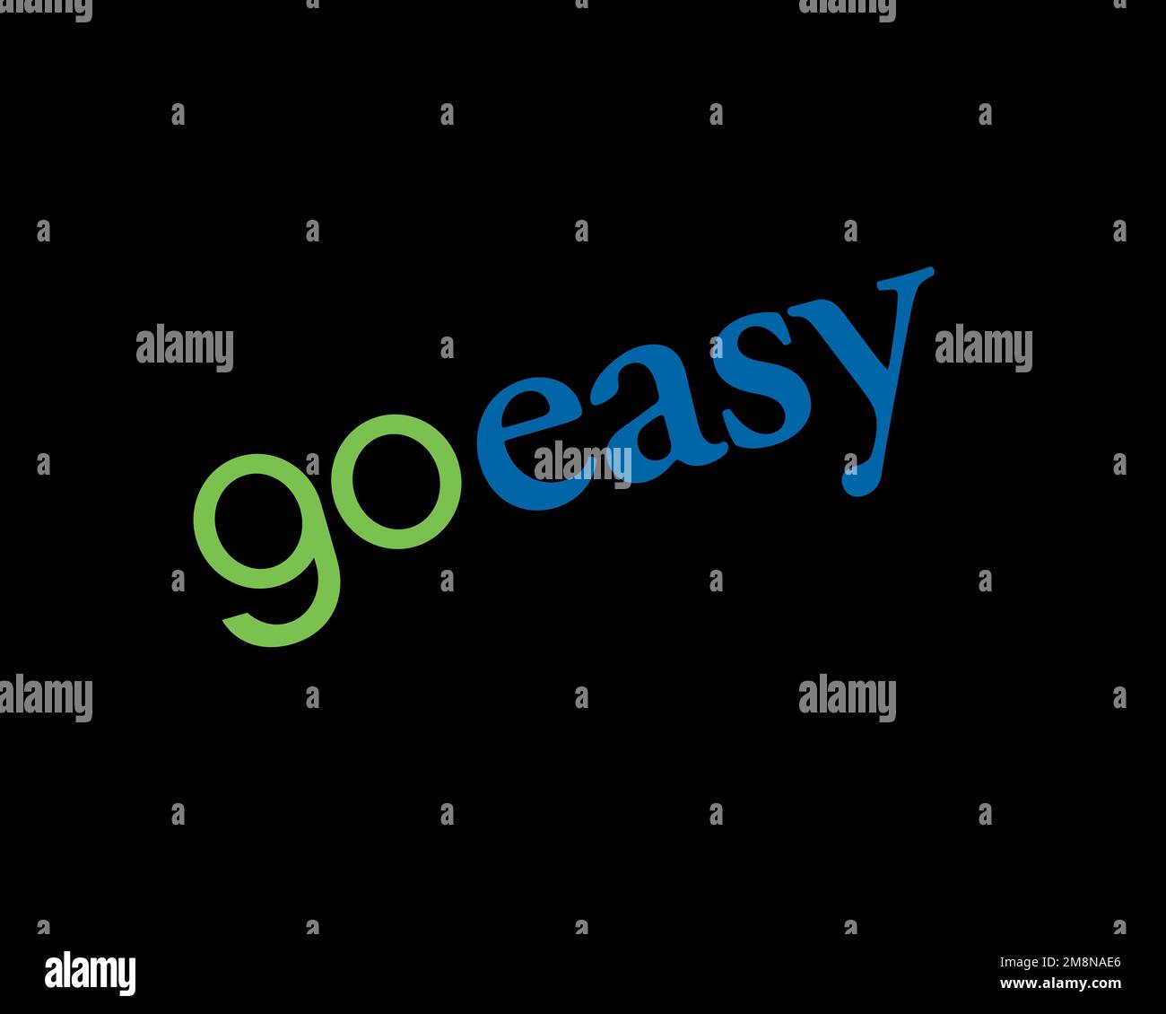 Goeasy, rotated logo, black background Stock Photo - Alamy