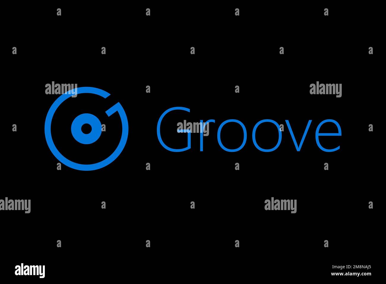 Groove Music, Logo, Black background Stock Photo - Alamy
