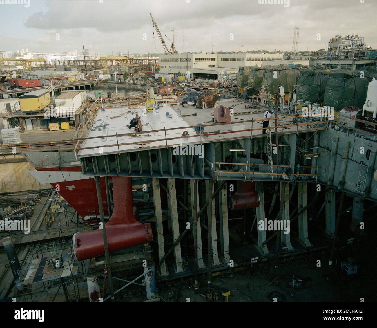A view of the stern section, starboard to port, of the MSC (Military ...