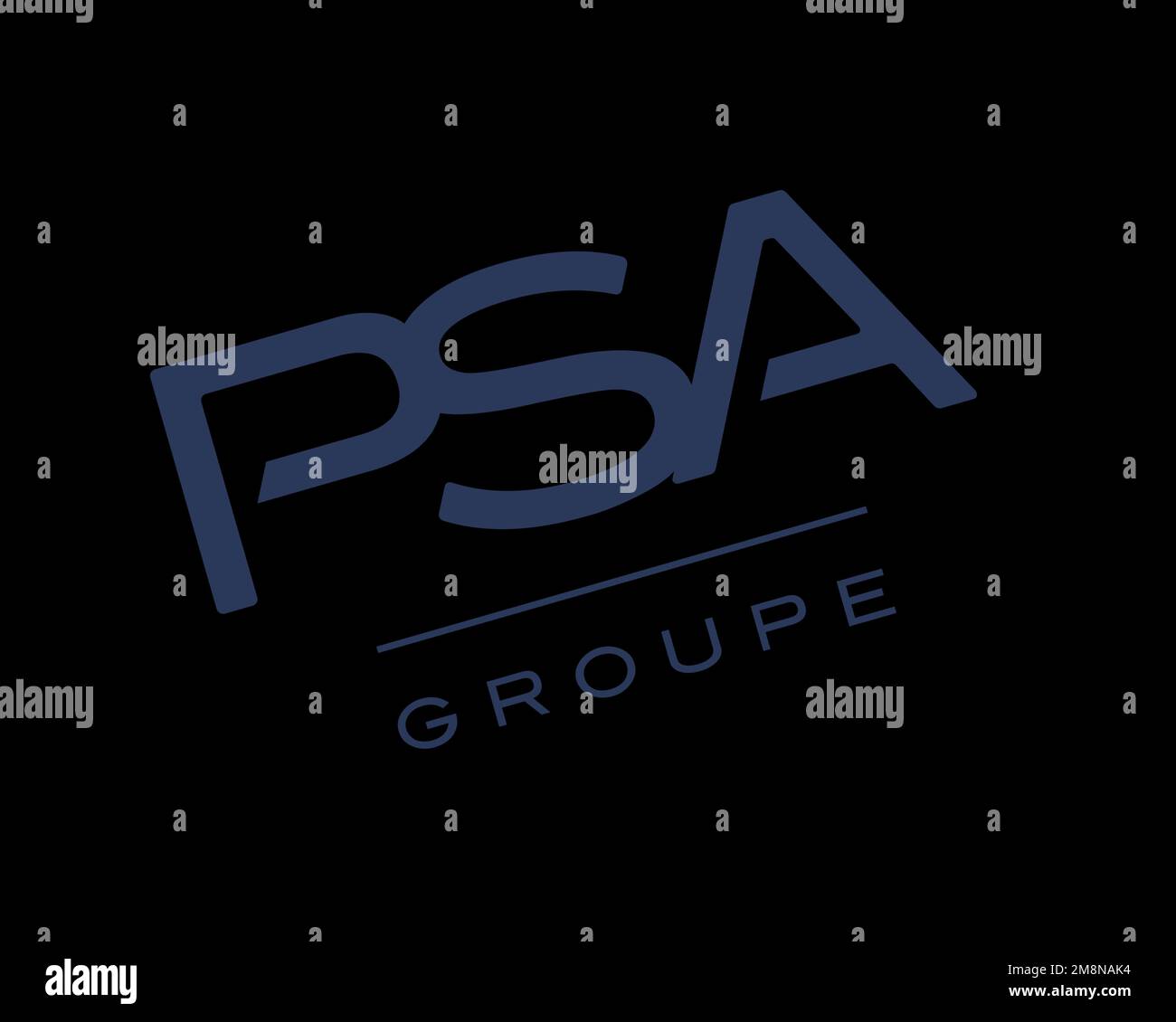 Groupe PSA, rotated logo, black background Stock Photo - Alamy